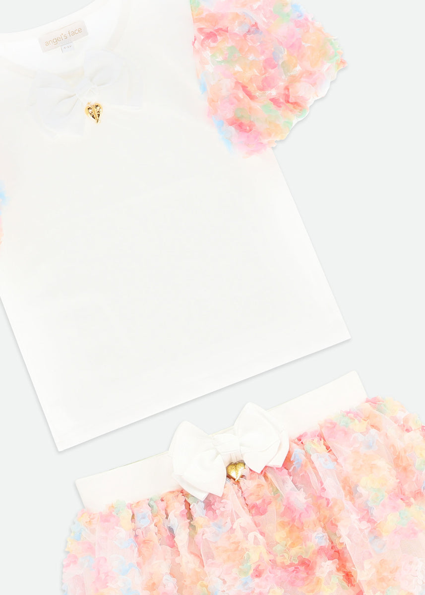 Confetti Top and Skirt Set Snowdrop/Mult – Angel's Face