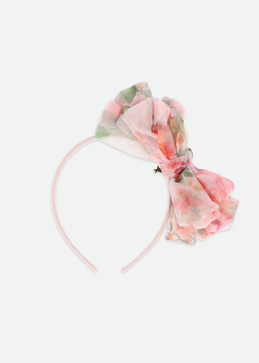 Gladys Flower Tulle Headband Peach – Angel's Face