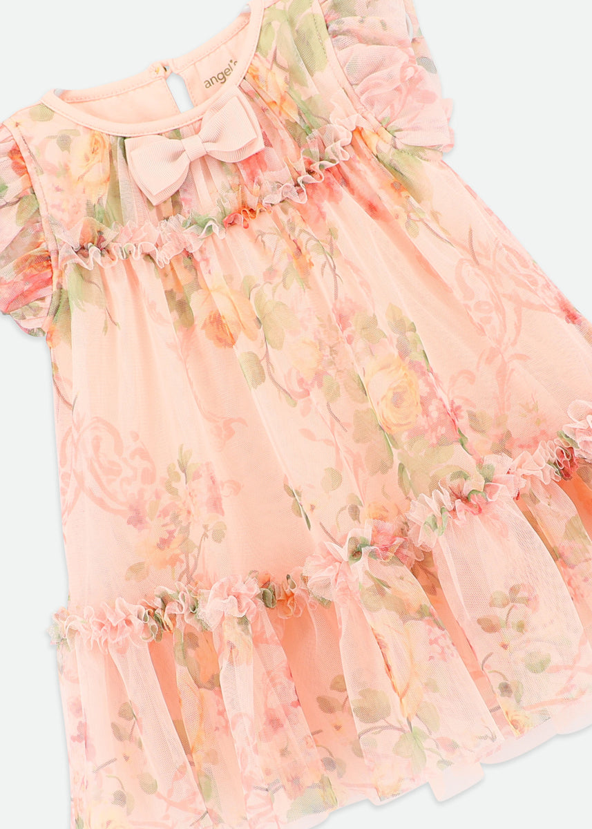 Rosebud Primrose Baby Dress Peach – Angel's Face