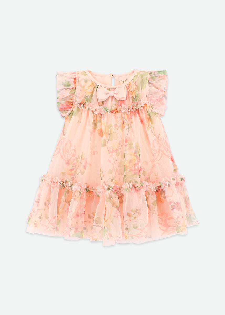 Rosebud Primrose Baby Dress Peach – Angel's Face