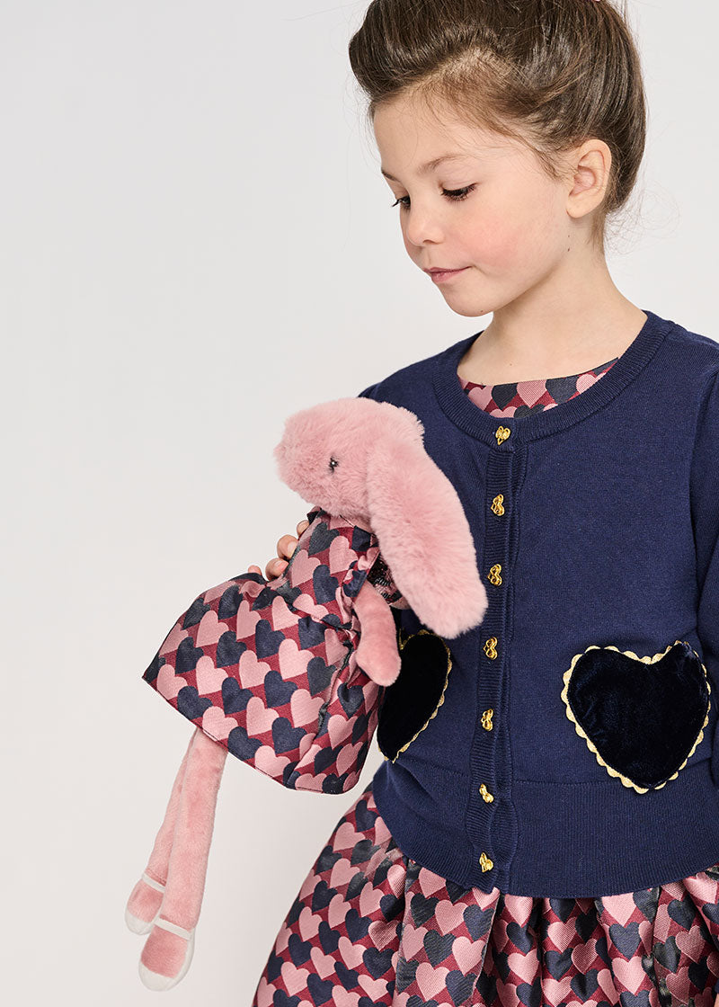 Fifi Tea Rose Navy Hearts – Angel's Face