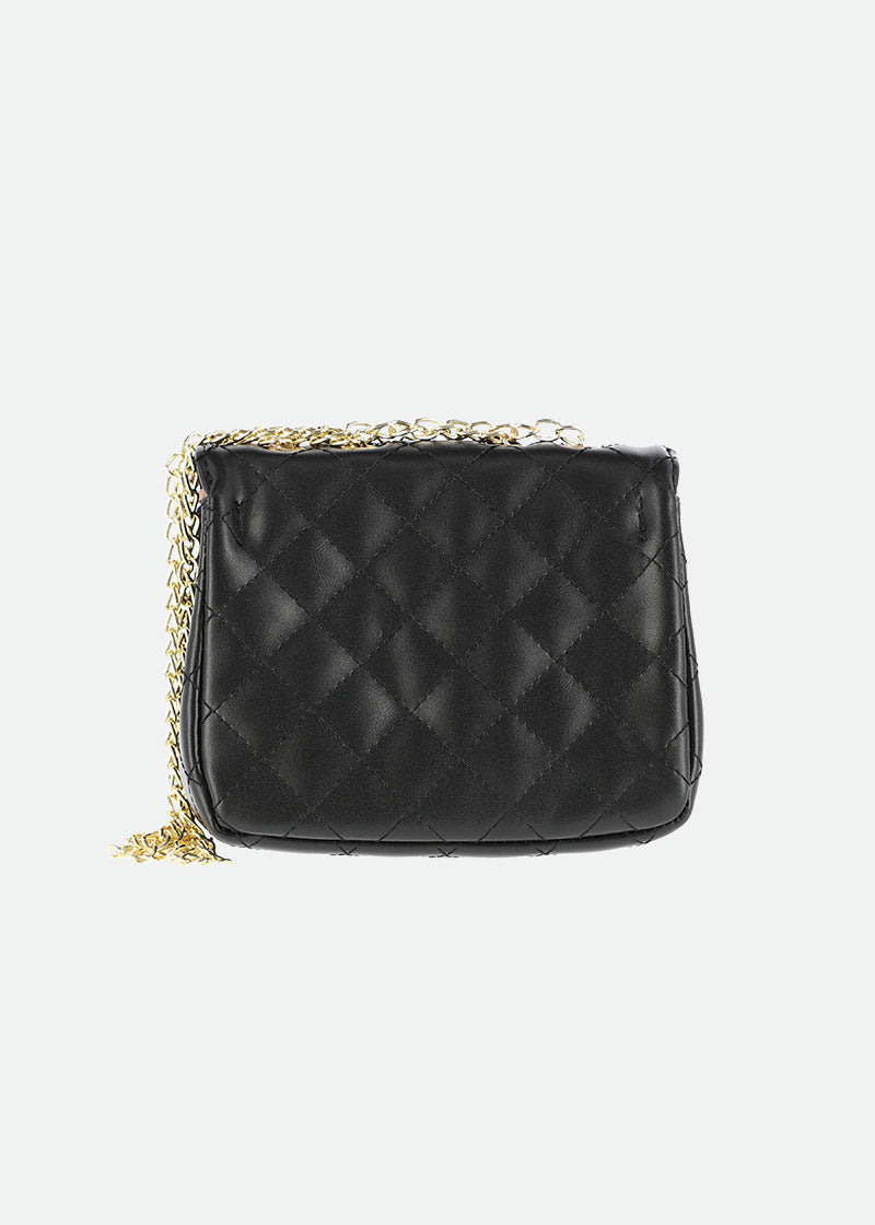 Skyla Quilted Black Bag – Angel's Face