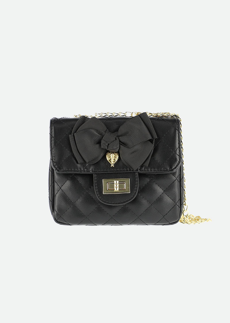 Skyla Quilted Black Bag – Angel's Face